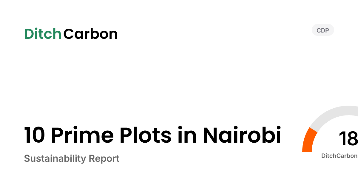 10 Prime Plots in Nairobi Emissions Breakdown & Climate Score | DitchCarbon
