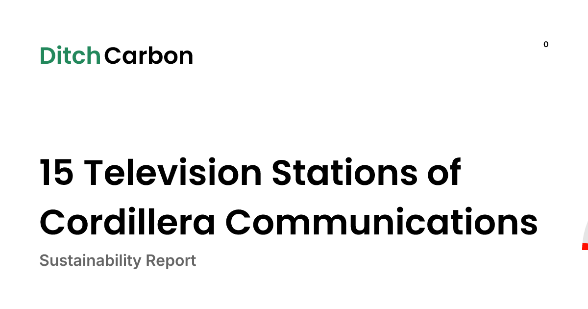 15 Television Stations of Cordillera Communications Emissions Breakdown ...