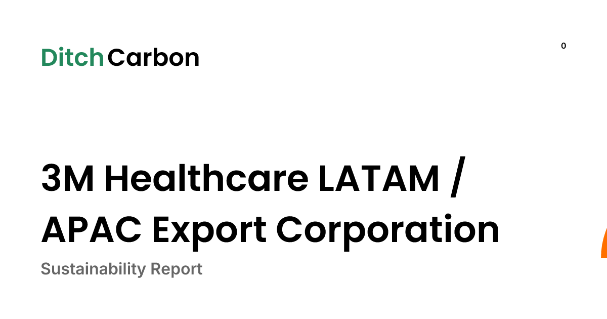 3M Healthcare LATAM / APAC Export Corporation Emissions Breakdown ...