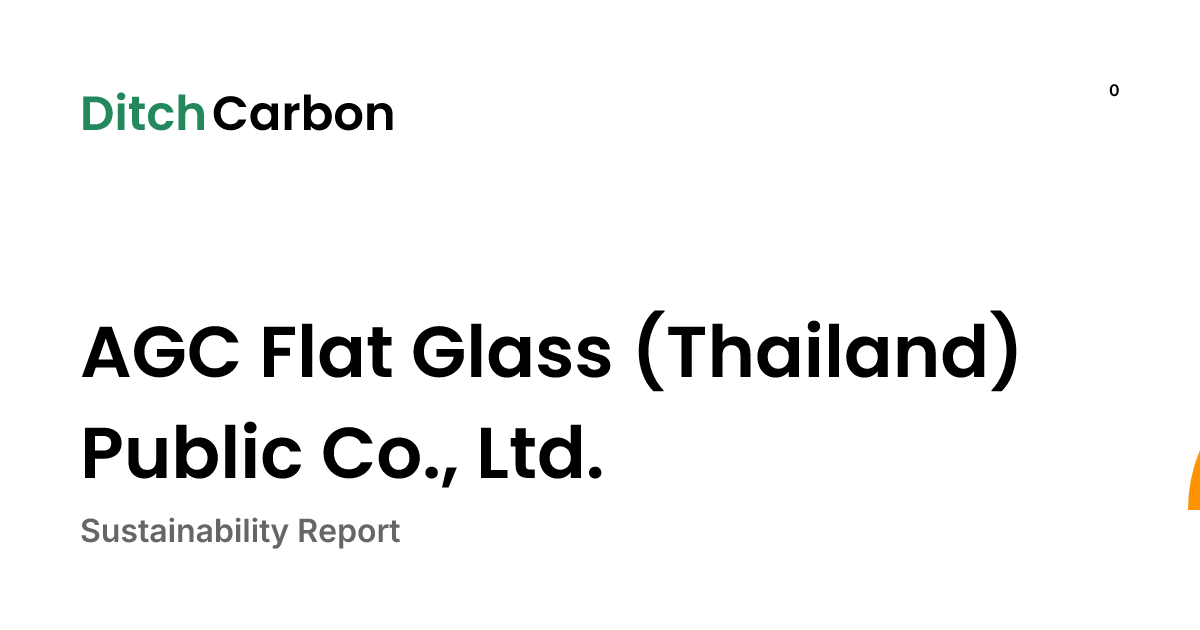 AGC Flat Glass (Thailand) Public Co., Ltd. Sustainability Report ...