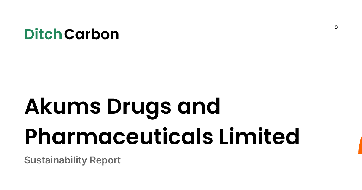Akums Drugs and Pharmaceuticals Limited Emissions Breakdown & Climate ...