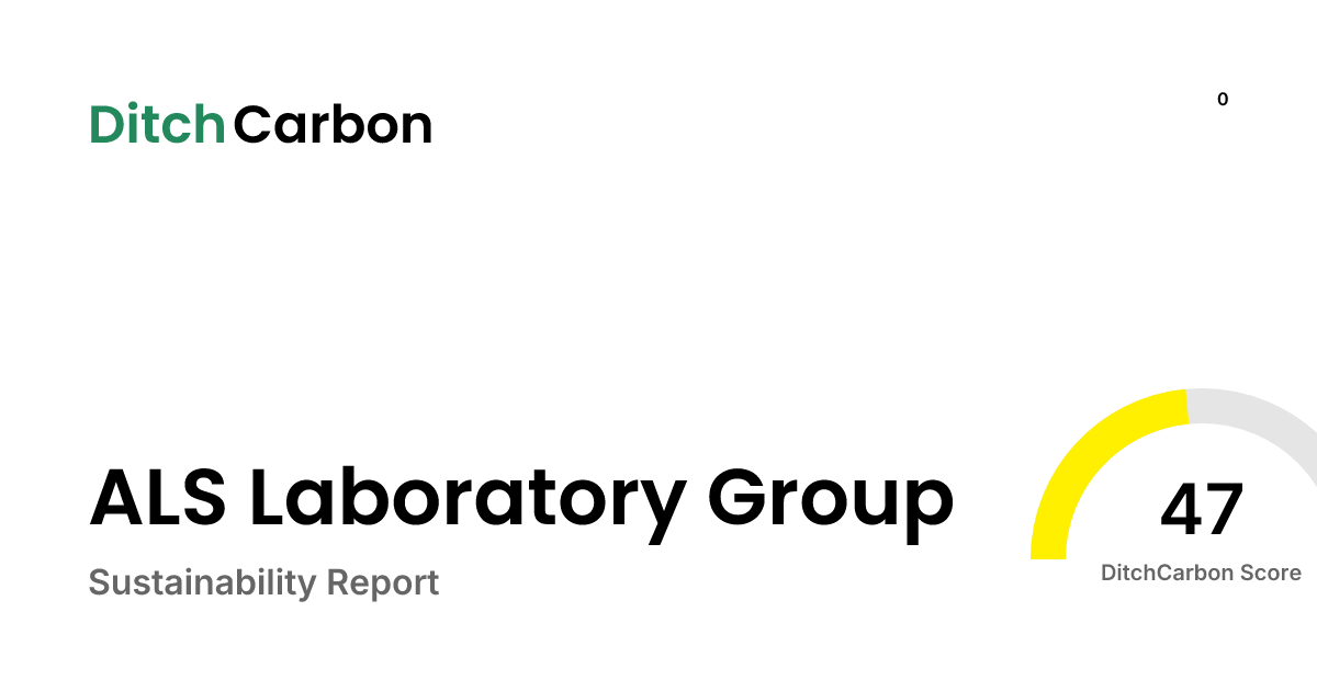 ALS Laboratory Group Sustainability Report | DitchCarbon