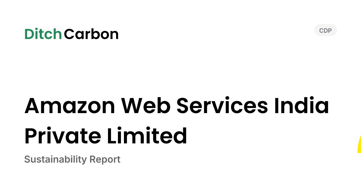 Amazon Web Services India Private Limited Emissions Breakdown & Climate ...