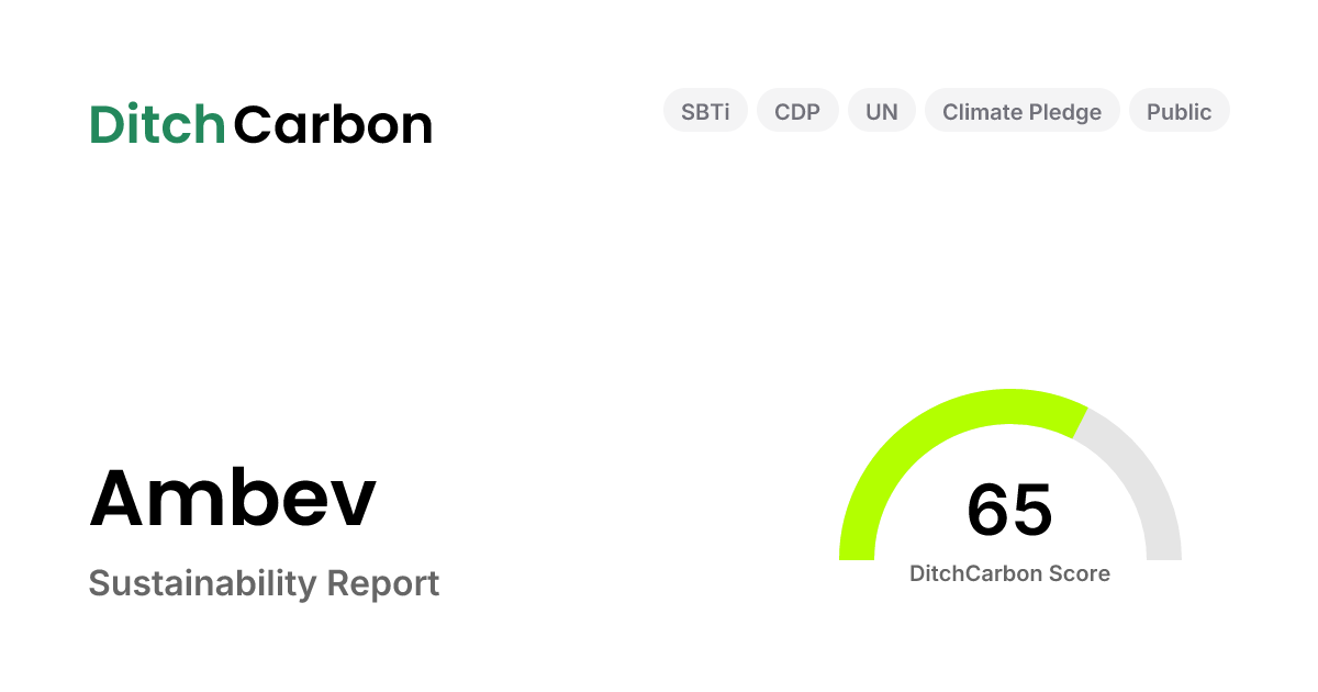 Ambev Emissions Breakdown & Climate Score | DitchCarbon
