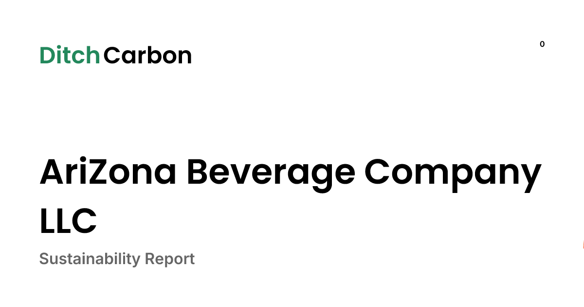 AriZona Beverage Company LLC Emissions Breakdown & Climate Score ...