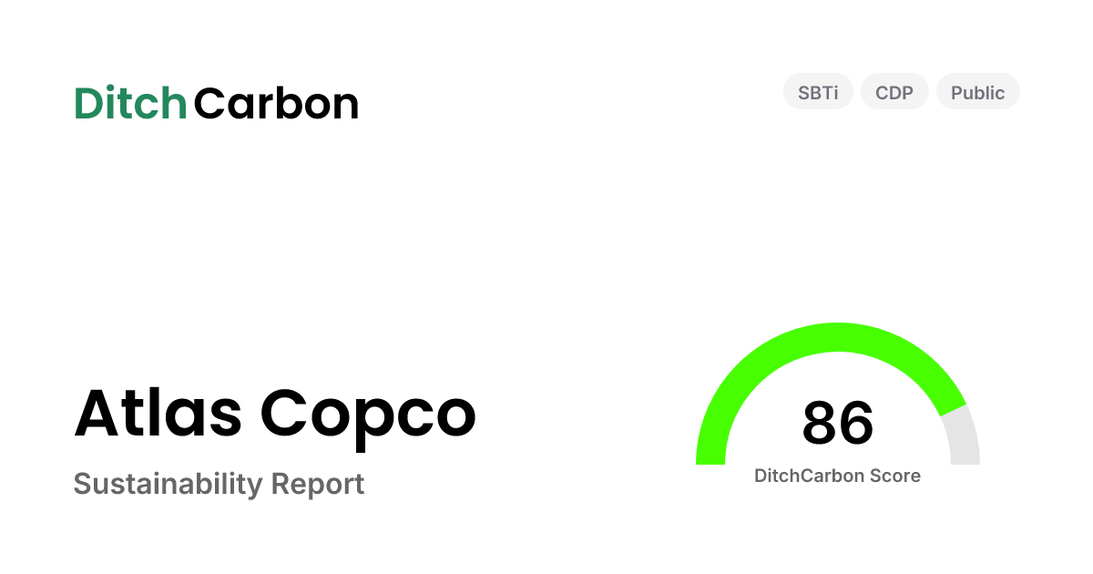 Atlas Copco Sustainability Report Ditchcarbon
