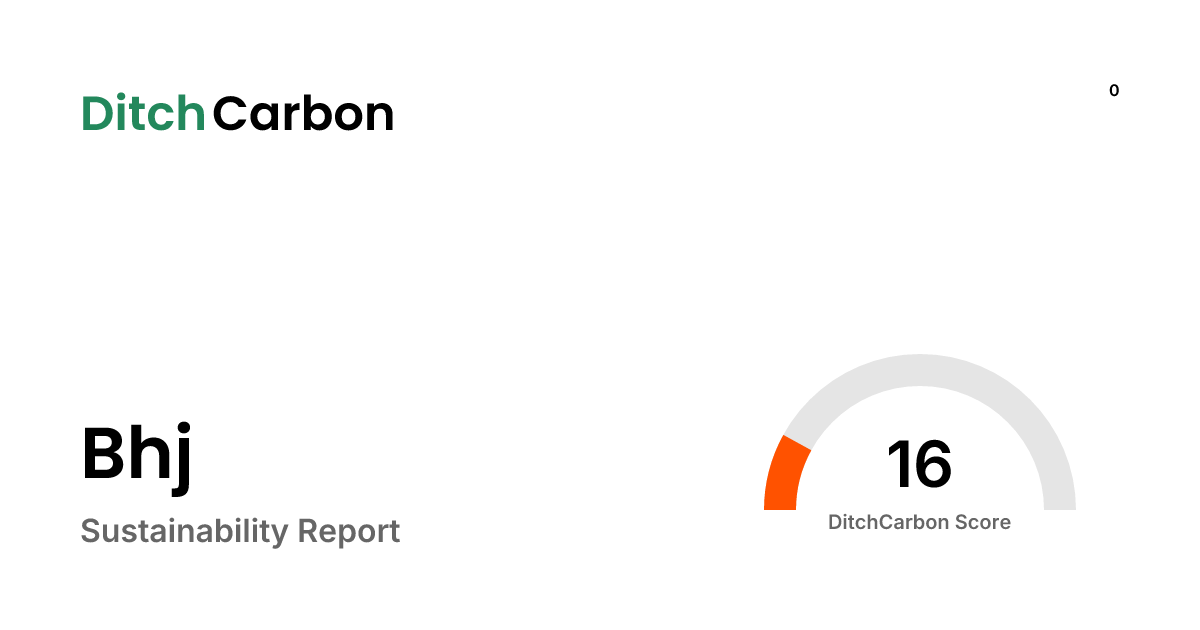 Bhj Sustainability Report | DitchCarbon