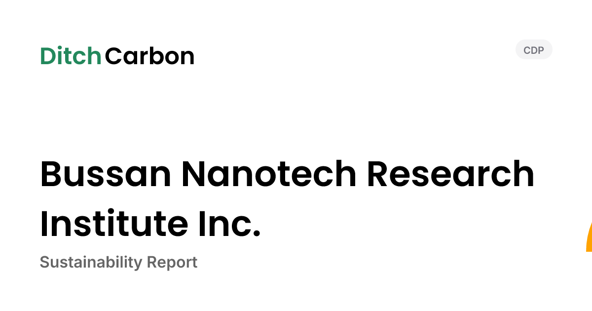 Bussan Nanotech Research Institute Inc. Emissions Breakdown & Climate ...