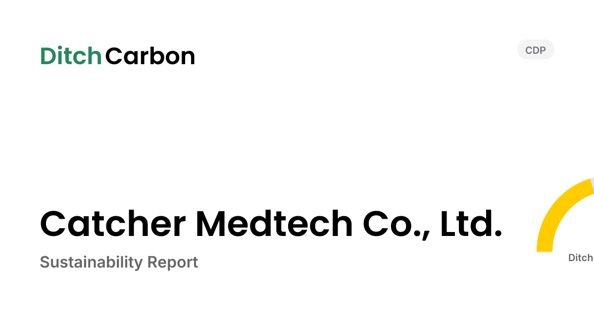 Catcher Medtech Co., Ltd. Emissions Breakdown & Climate Score | DitchCarbon