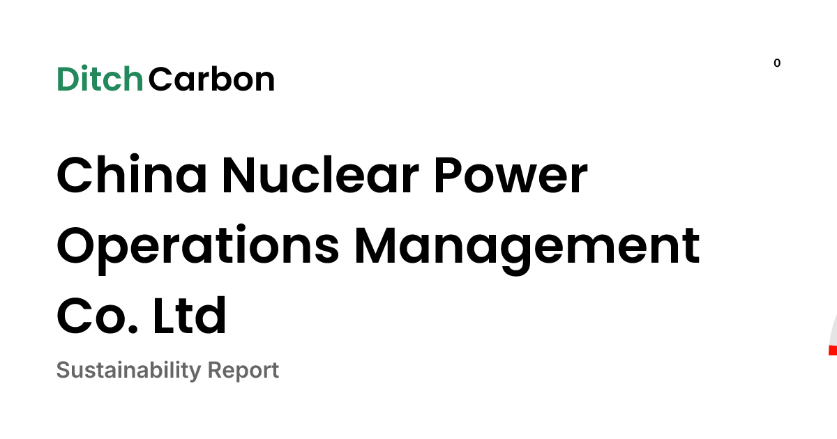 China Nuclear Power Operations Management Co. Ltd Emissions Breakdown ...