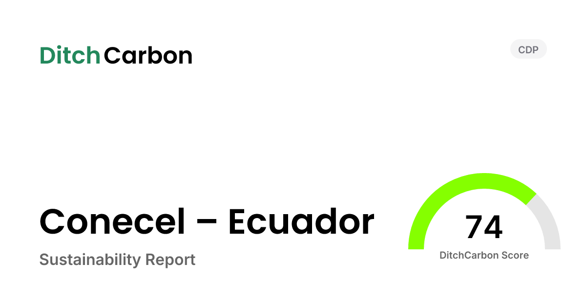 Conecel – Ecuador Sustainability Report | DitchCarbon