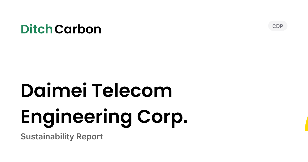 Daimei Telecom Engineering Corp. Emissions Breakdown & Climate Score ...