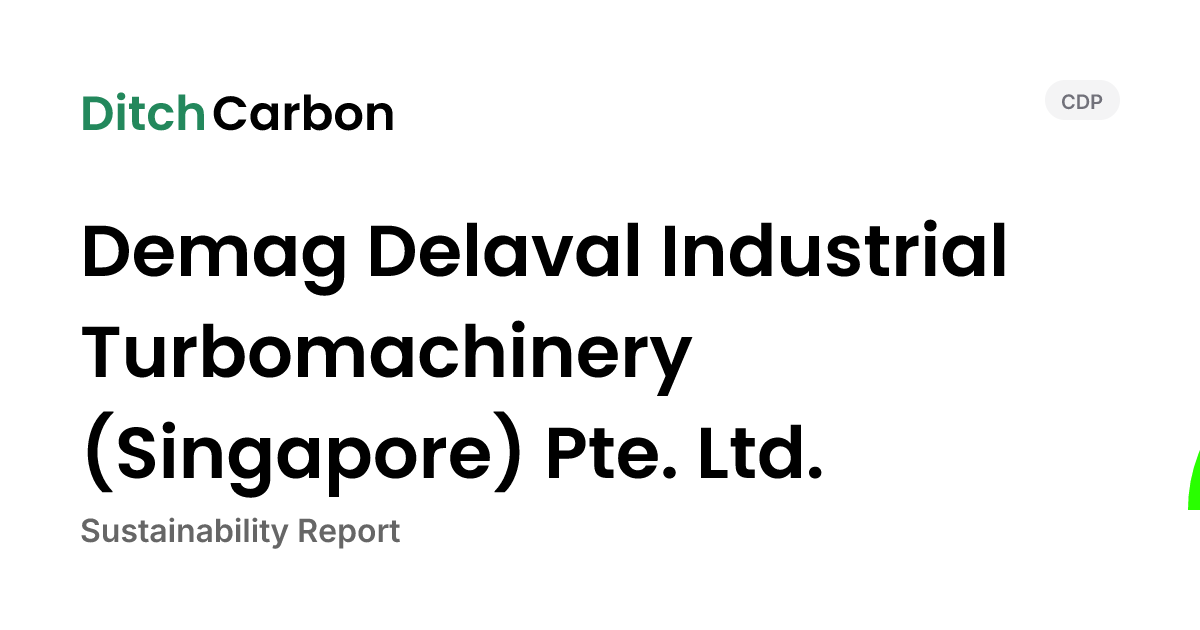 Demag Delaval Industrial Turbomachinery (Singapore) Pte. Ltd. Emissions ...