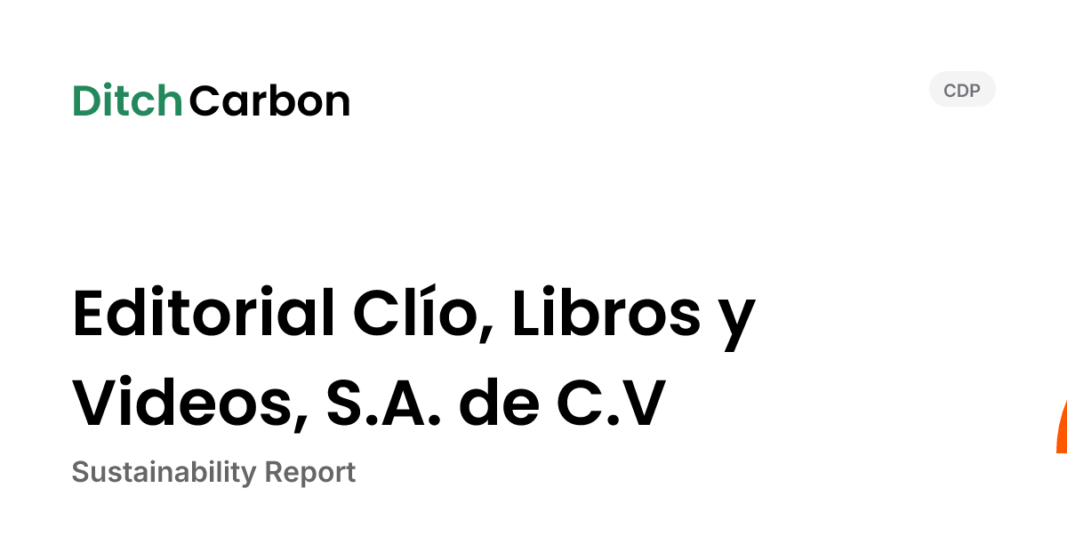 Editorial Clío, Libros y Videos, S.A. de C.V Emissions Breakdown ...