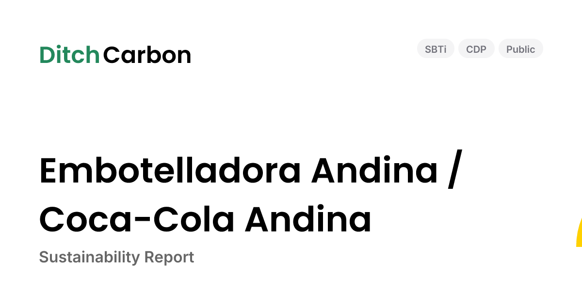 Embotelladora Andina / Coca-Cola Andina Emissions Breakdown & Climate ...