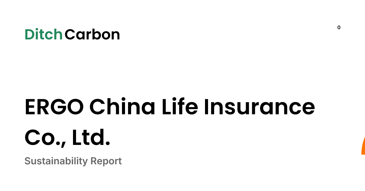 ERGO China Life Insurance Co., Ltd. Emissions Breakdown & Climate Score ...