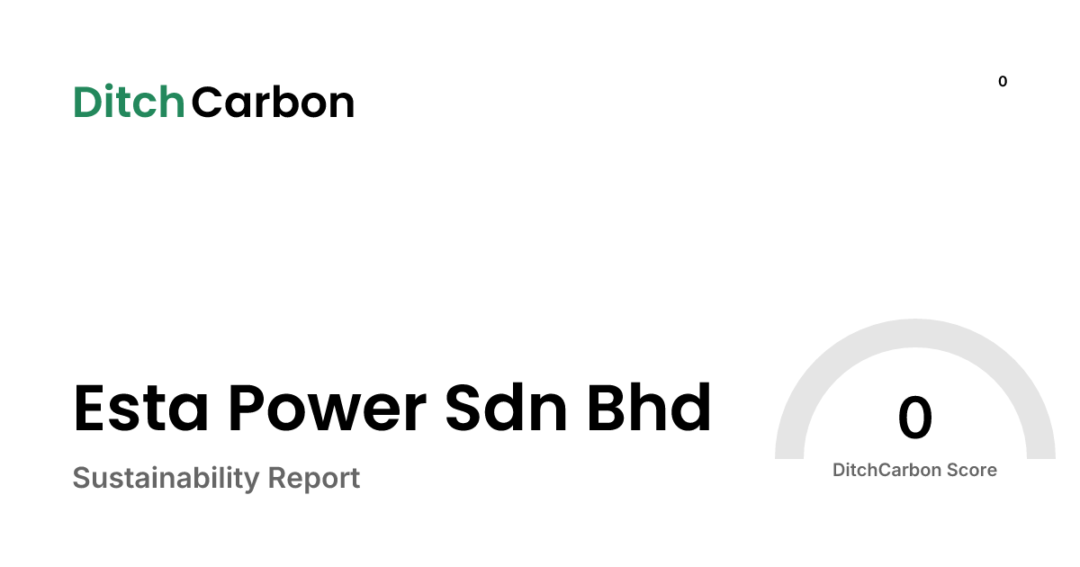Esta Power Sdn Bhd Emissions Breakdown & Climate Score | DitchCarbon