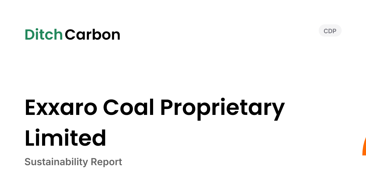 Exxaro Coal Proprietary Limited Emissions Breakdown & Climate Score ...