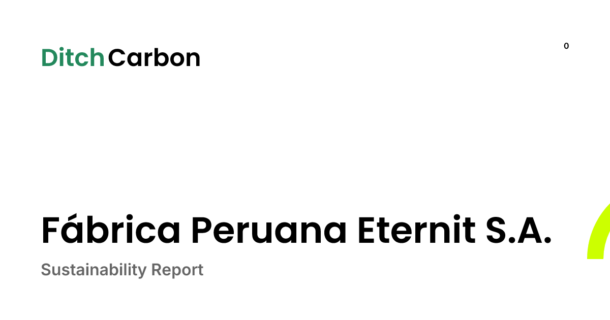 Fábrica Peruana Eternit S.A. Emissions Breakdown & Climate Score ...