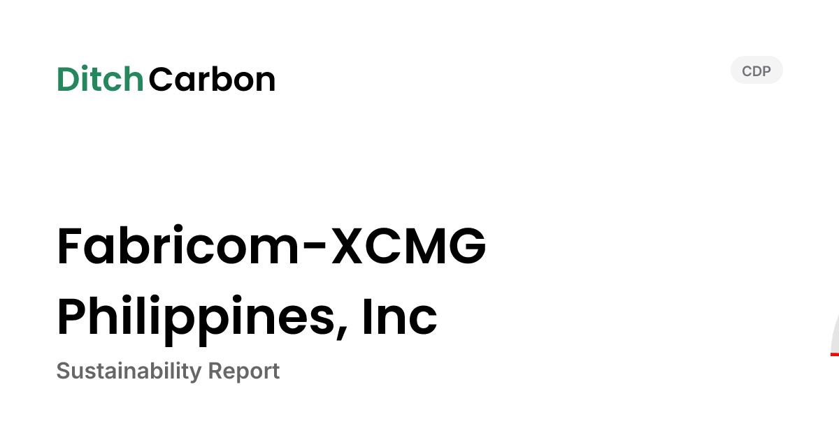 Fabricom-XCMG Philippines, Inc Emissions Breakdown & Climate Score ...