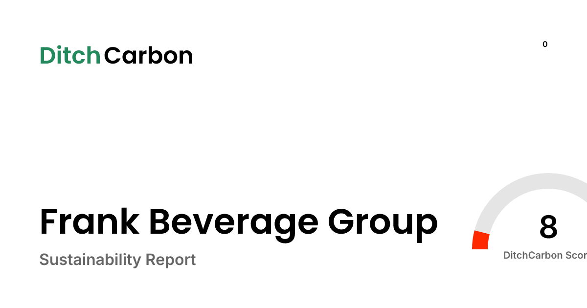 Frank Beverage Group Sustainability Report | DitchCarbon
