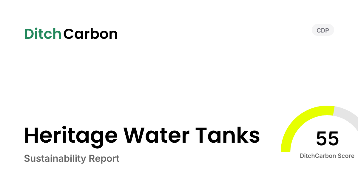 Heritage Water Tanks Emissions Breakdown & Climate Score | DitchCarbon