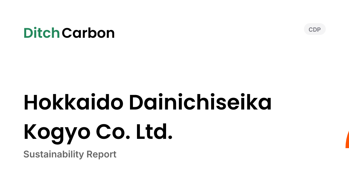 Hokkaido Dainichiseika Kogyo Co. Ltd. Emissions Breakdown & Climate ...