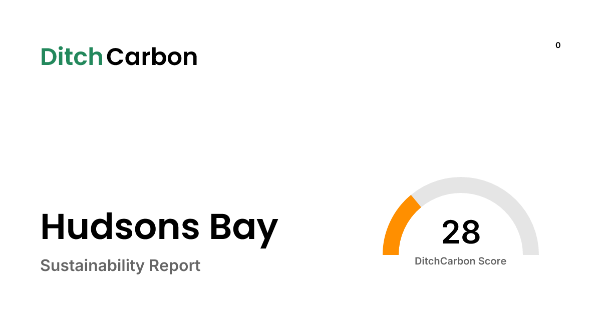 Hudsons Bay Sustainability Report | DitchCarbon