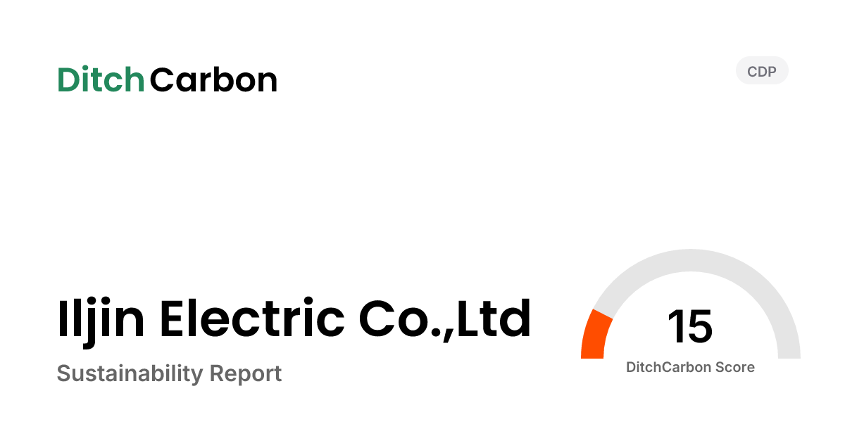 Iljin Electric Co.,Ltd Emissions Breakdown & Climate Score | DitchCarbon