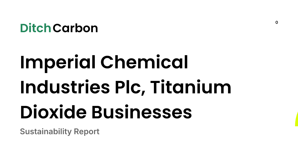 Imperial Chemical Industries Plc, Titanium Dioxide Businesses ...