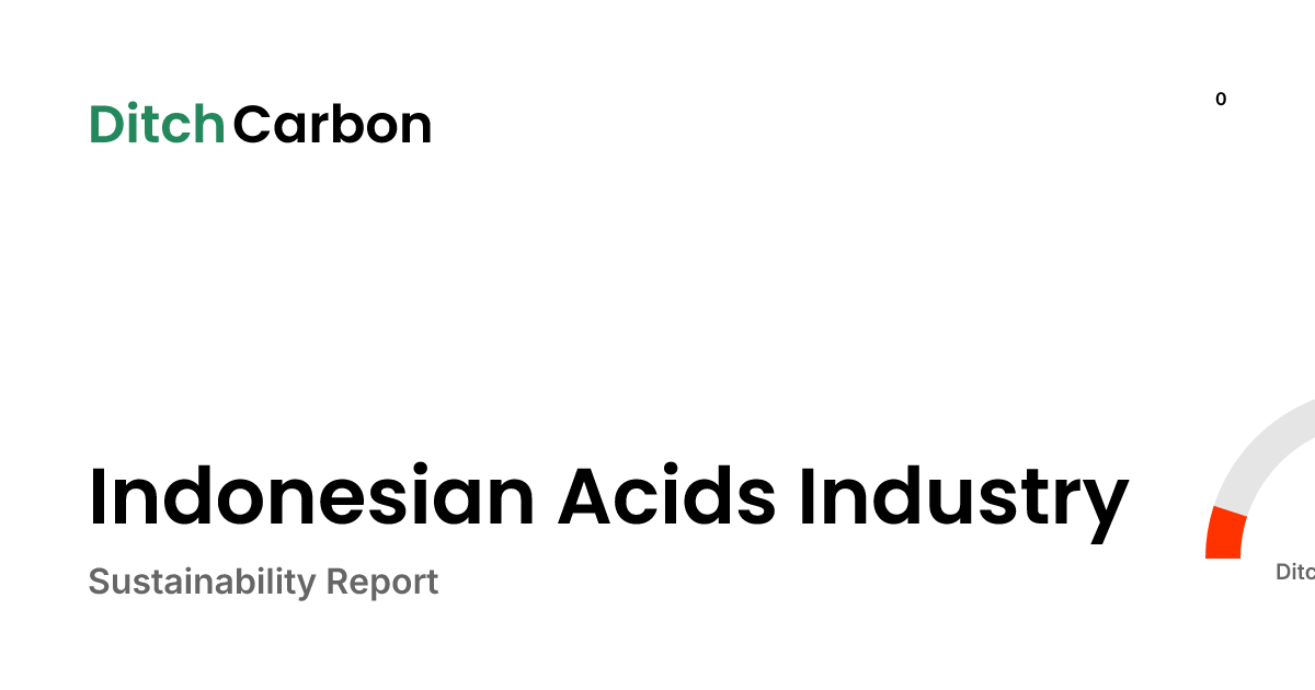 Indonesian Acids Industry Sustainability Report | DitchCarbon