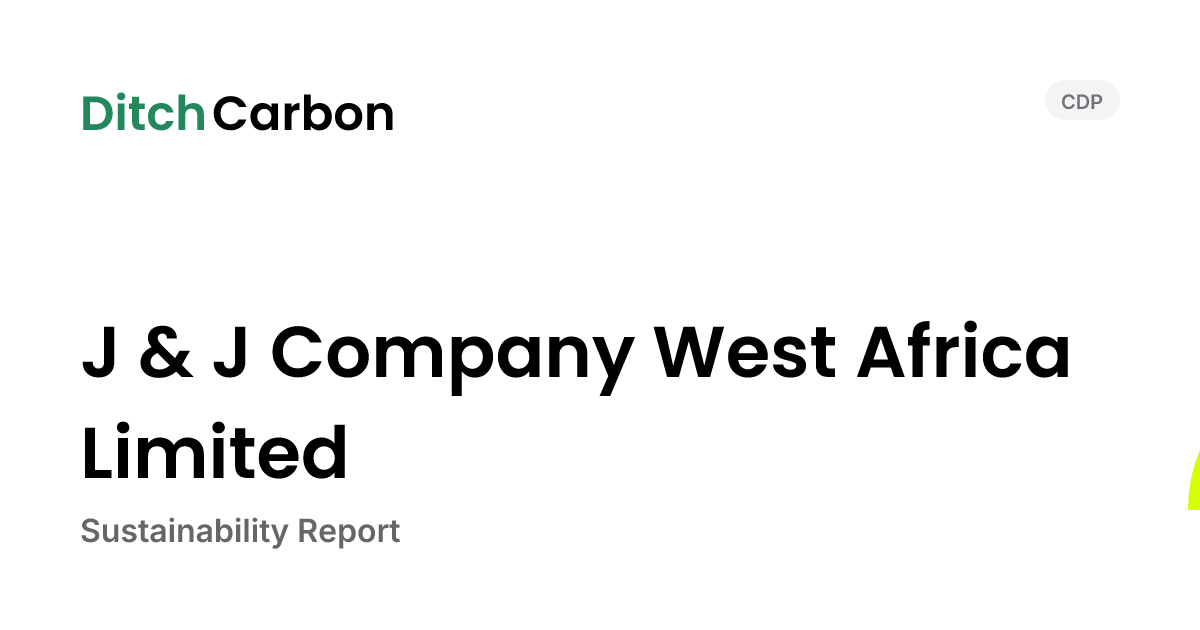 J & J Company West Africa Limited Emissions Breakdown & Climate Score ...