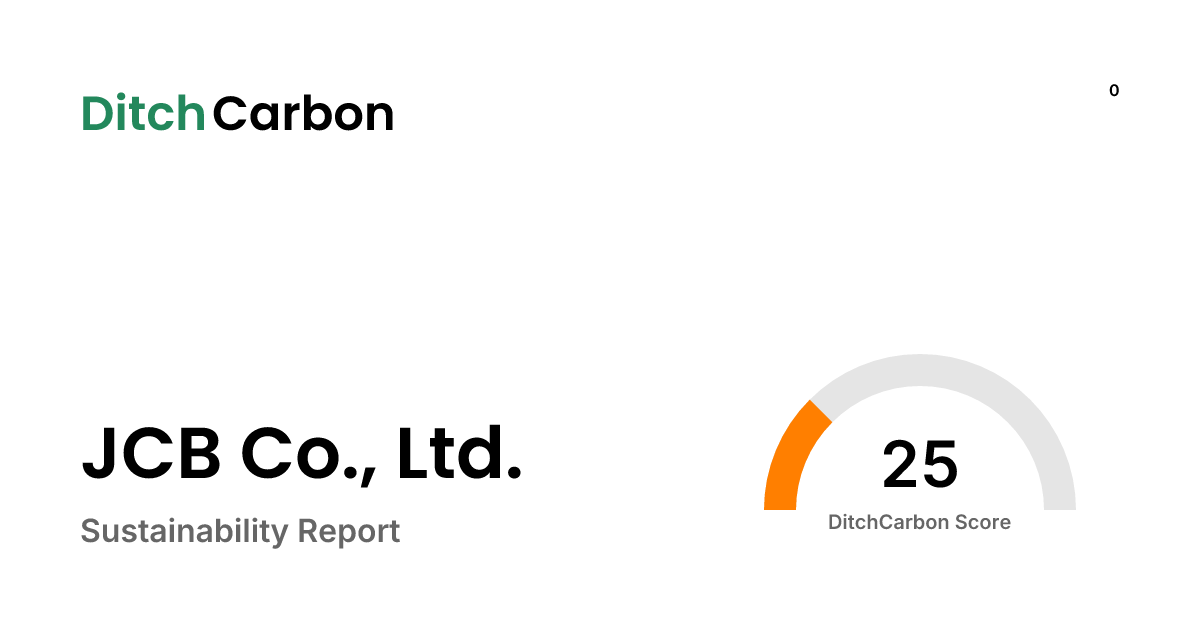 JCB Co., Ltd. Sustainability Report | DitchCarbon