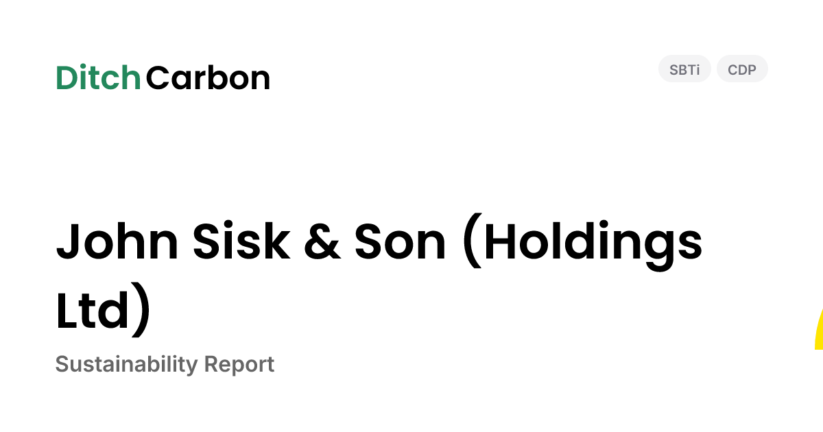John Sisk & Son (Holdings Ltd) Emissions Breakdown & Climate Score ...