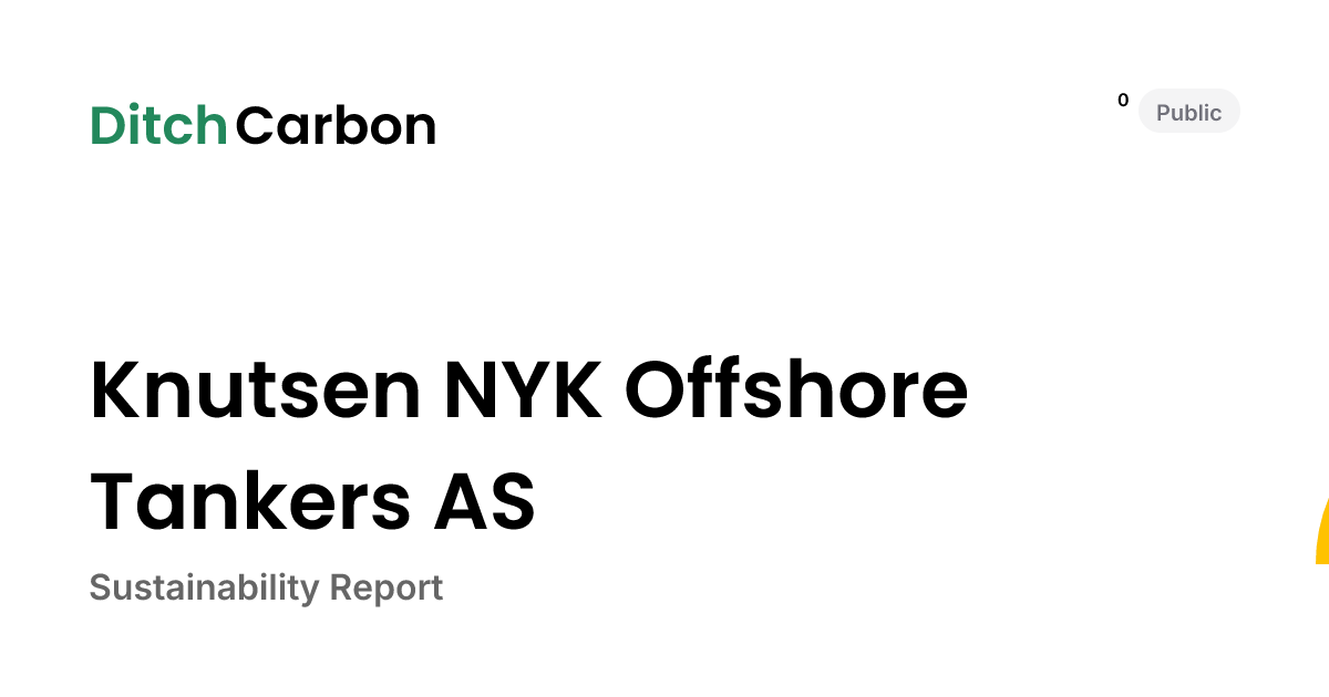 Knutsen NYK Offshore Tankers AS Emissions Breakdown & Climate Score ...