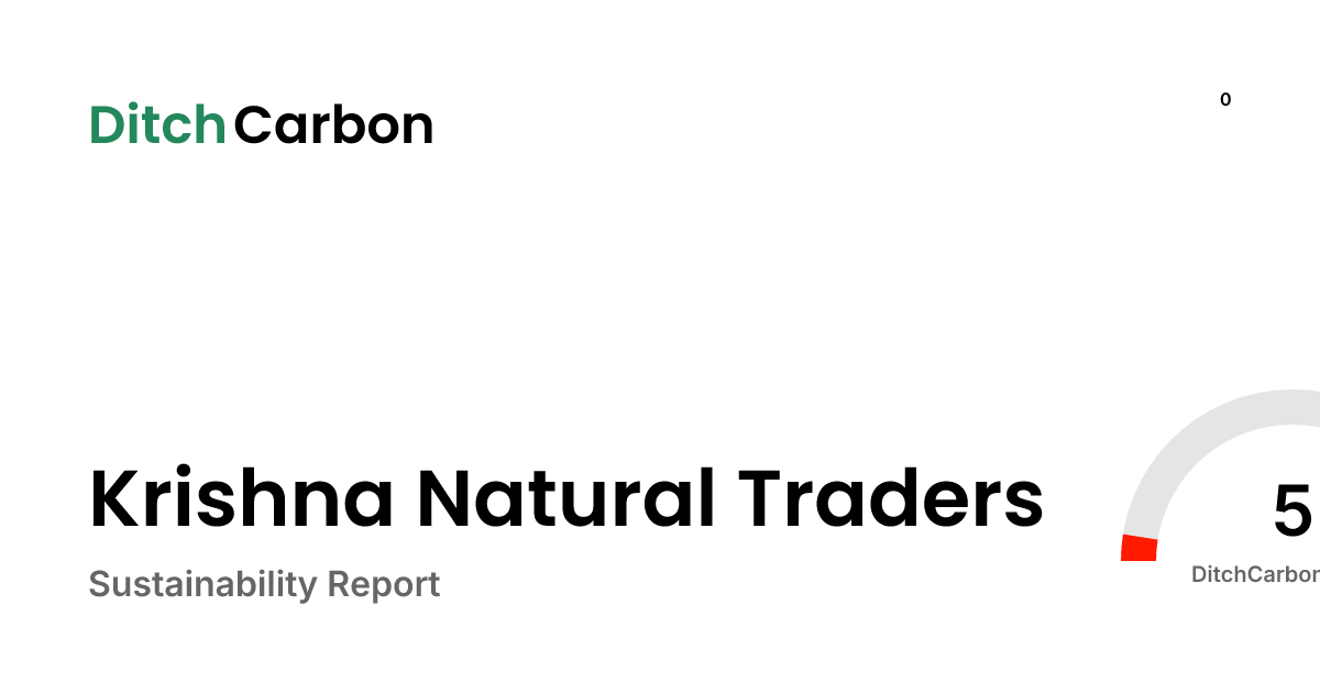 Krishna Natural Traders Emissions Breakdown & Climate Score | DitchCarbon