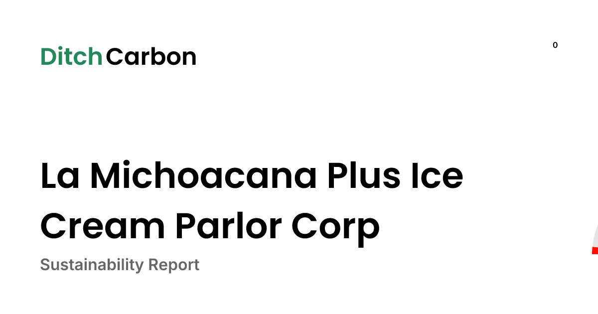 La Michoacana Plus Ice Cream Parlor Corp Emissions Breakdown & Climate ...