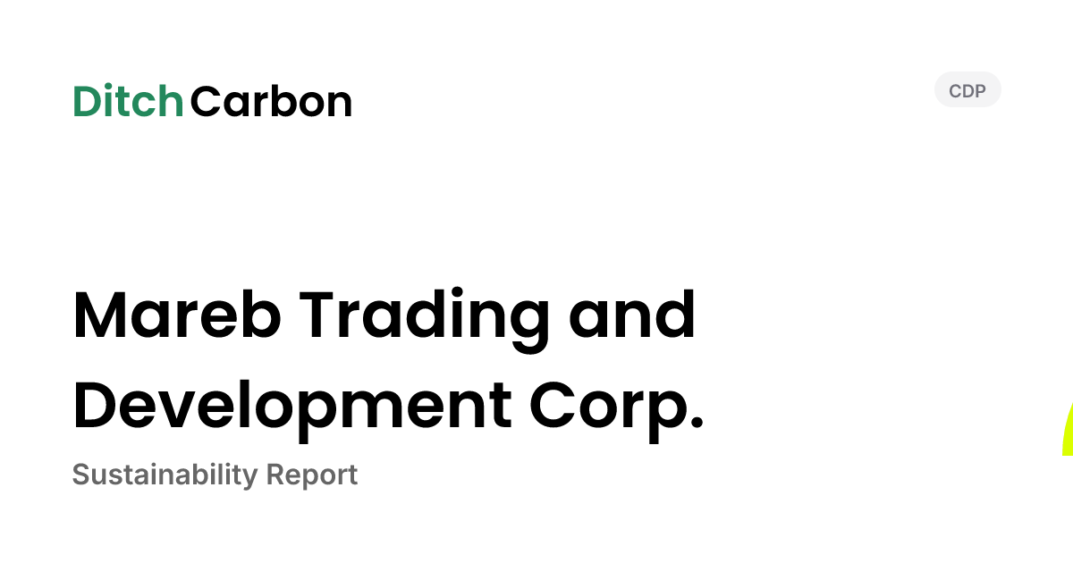 Mareb Trading and Development Corp. Emissions Breakdown & Climate Score ...