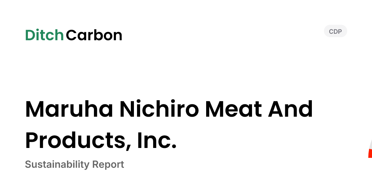 Maruha Nichiro Meat And Products, Inc. Emissions Breakdown & Climate ...