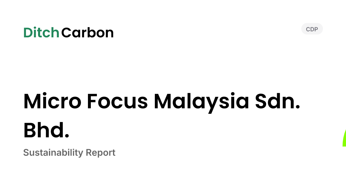 Micro Focus Malaysia Sdn. Bhd. Emissions Breakdown & Climate Score ...