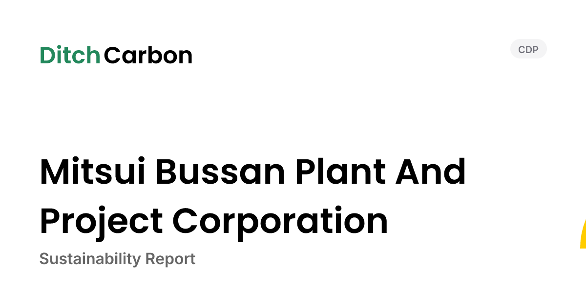 Mitsui Bussan Plant And Project Corporation Emissions Breakdown ...