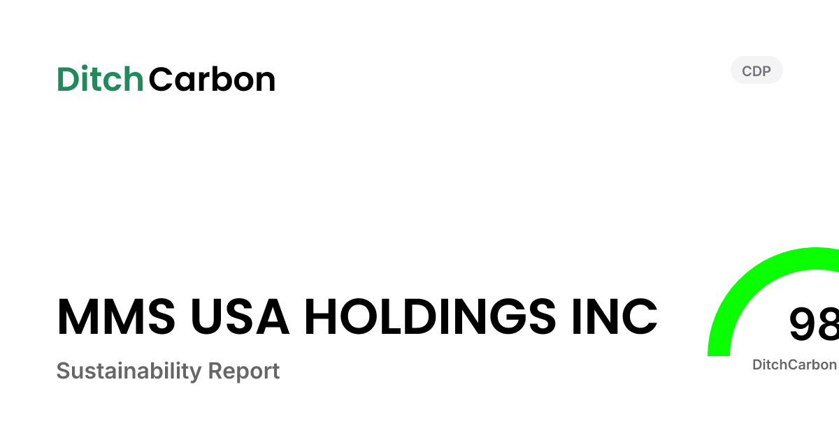 MMS USA HOLDINGS INC Emissions Breakdown & Climate Score | DitchCarbon