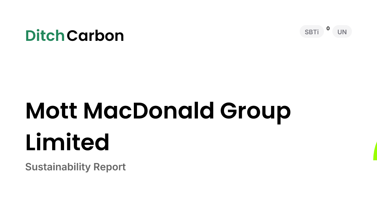 Mott MacDonald Group Limited Emissions Breakdown & Climate Score ...