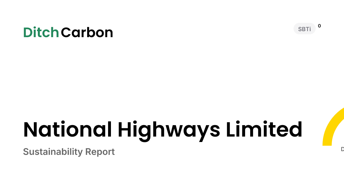 National Highways Limited Emissions Breakdown & Climate Score | DitchCarbon