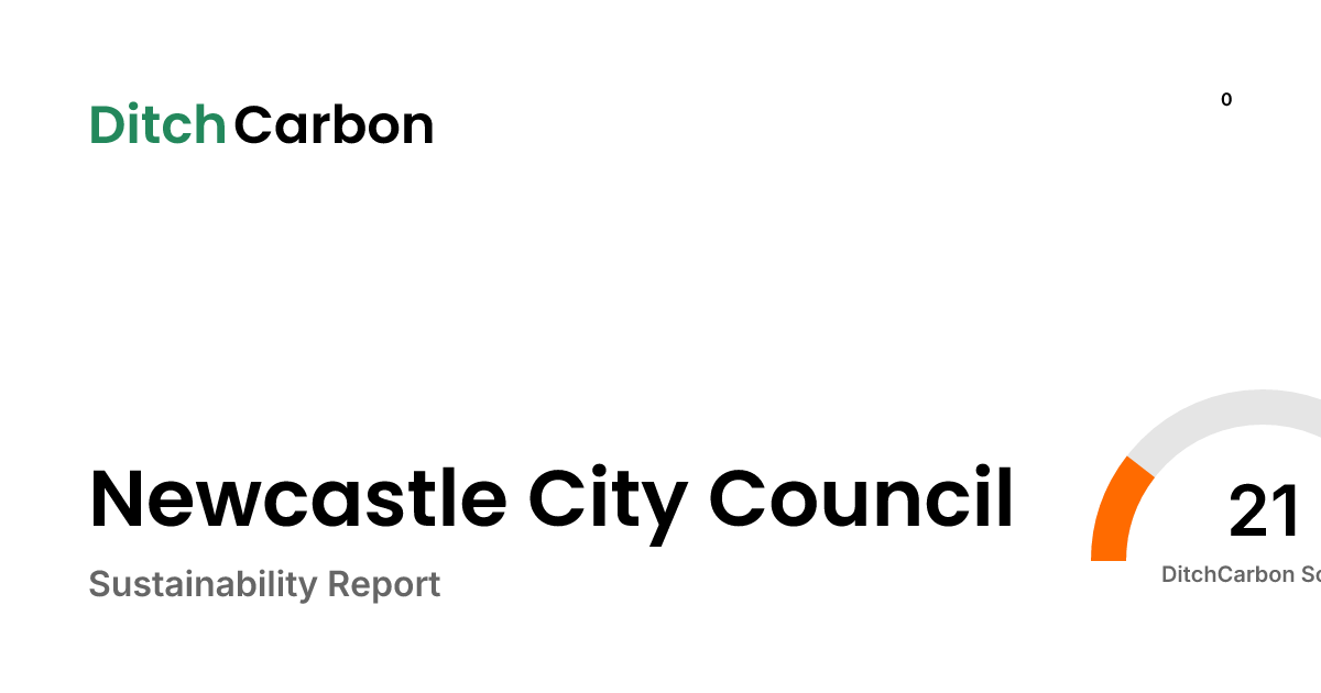 Newcastle City Council Sustainability Report | DitchCarbon