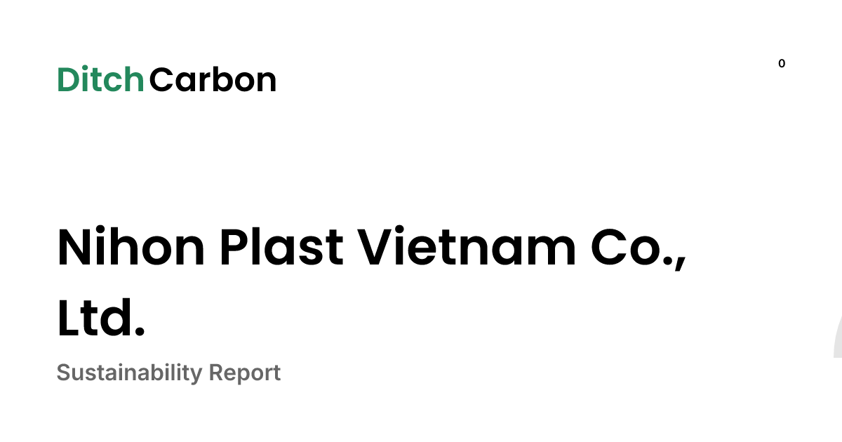 Nihon Plast Vietnam Co., Ltd. Emissions Breakdown & Climate Score ...
