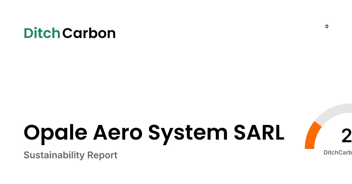 Opale Aero System SARL Emissions Breakdown & Climate Score | DitchCarbon