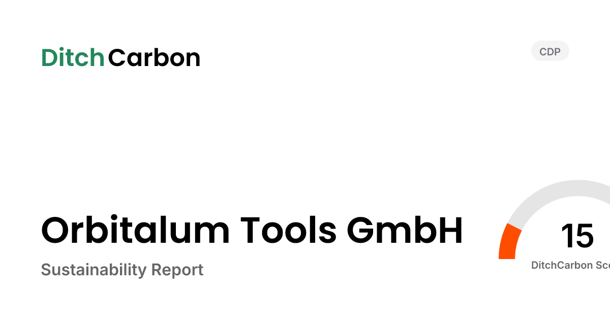 Orbitalum Tools GmbH Emissions Breakdown & Climate Score | DitchCarbon