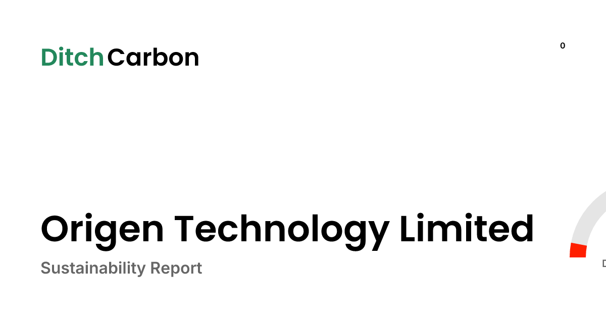 Origen Technology Limited Emissions Breakdown & Climate Score | DitchCarbon