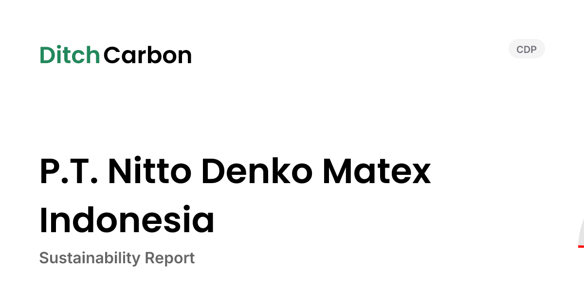 P.T. Nitto Denko Matex Indonesia Emissions Breakdown & Climate Score ...